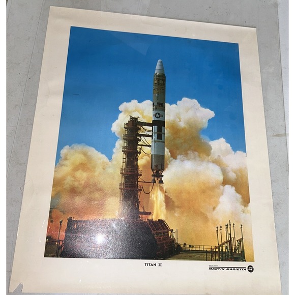 Art | Vintage Lockheed Martin Marietta Titan Ii Rocket Launch Poster ...